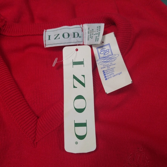 Izod | Sweaters | Vintage Mens Izod Sweater Red Large | Poshmark